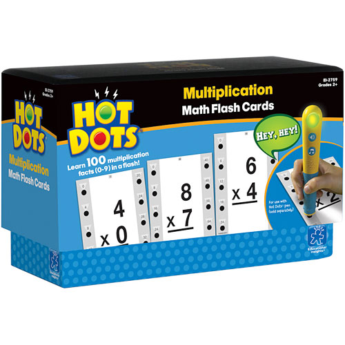Hot Dots Math Flash Cards Multiplication Interactive Learning Cards