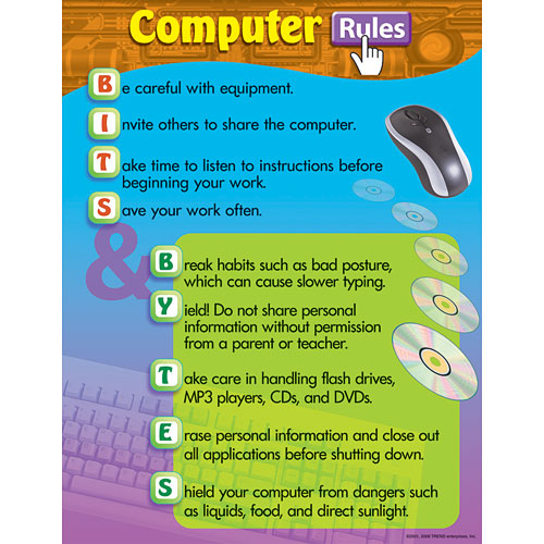 Computer Rules Poster - from Trend Enterprises- another great item from ...