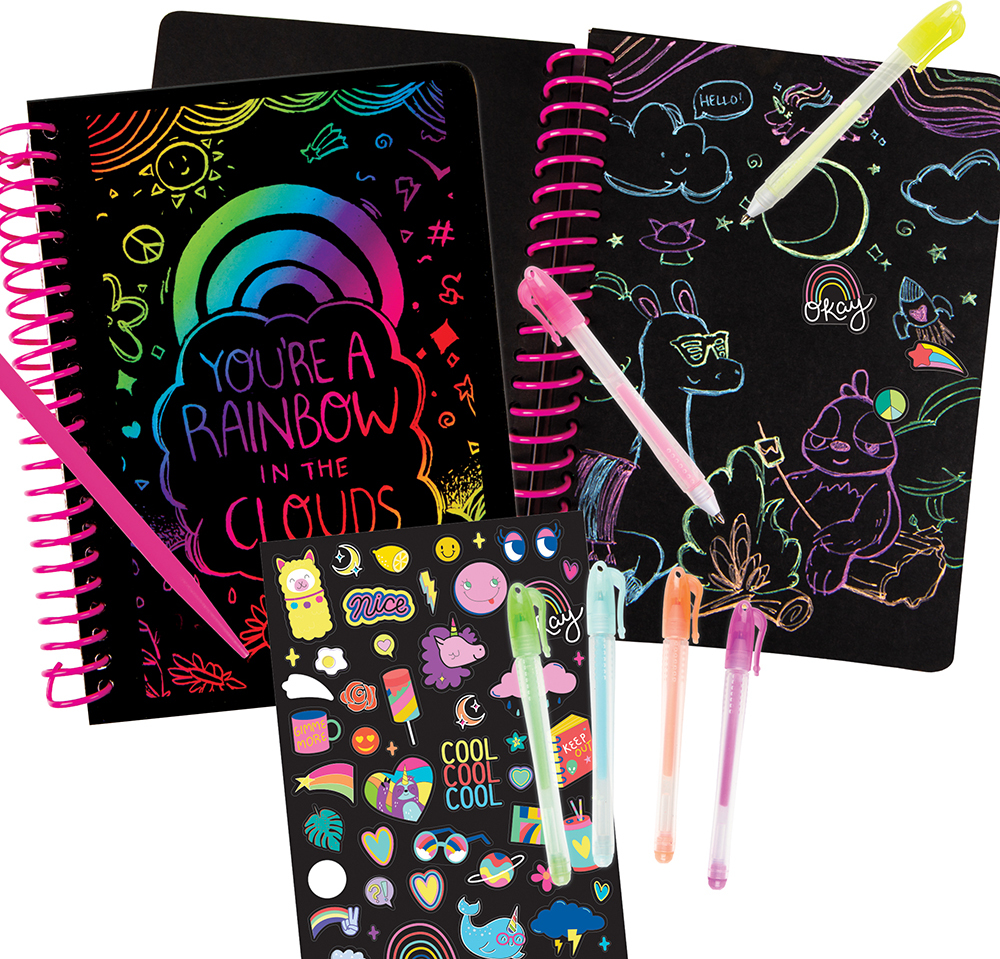 Neon Scratch & Sketch Sketchbook Design Kit - Fashion Angels