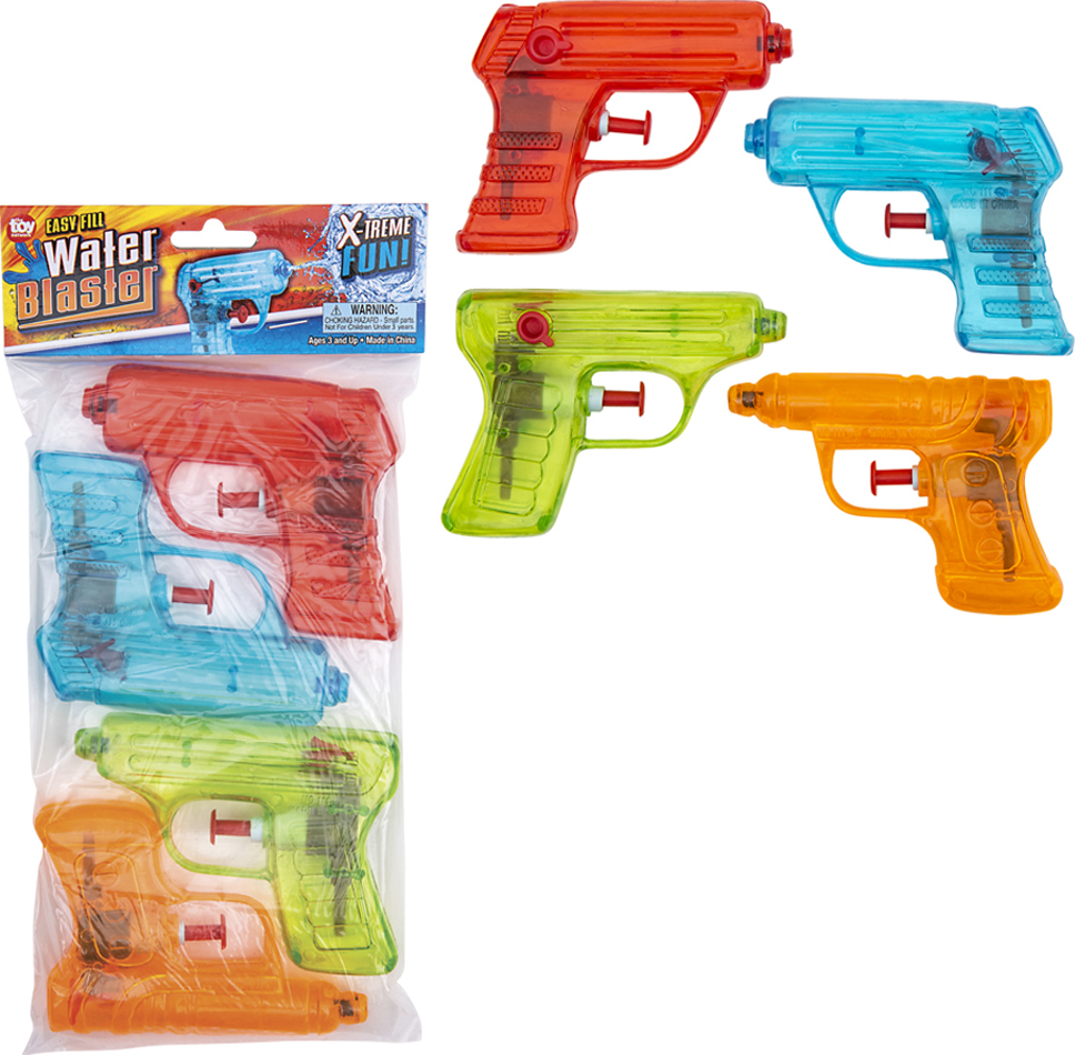 4" Transparent Water Squirter - Pack of 4 - Toy Network